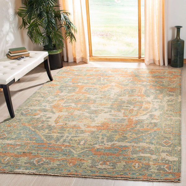Bungalow Rose Kline Hand Knotted New Zealand Wool Oriental Rug | Wayfair