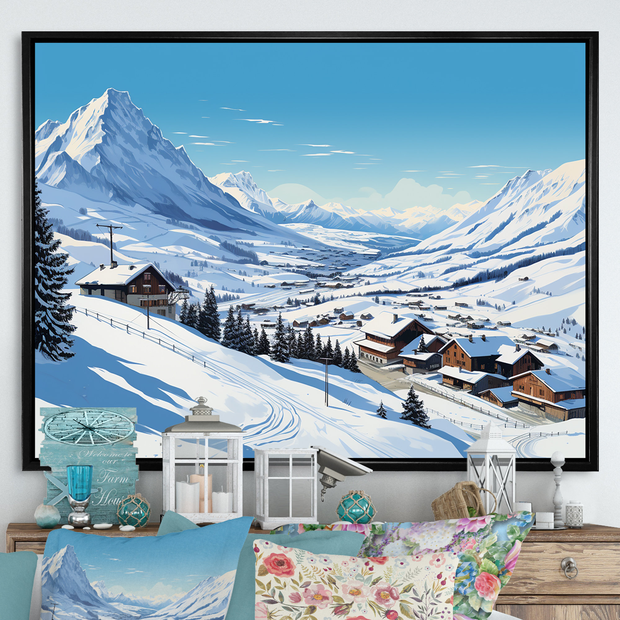 Millwood Pines Alpine mountains Solitude Winter Glow II - Mountains ...