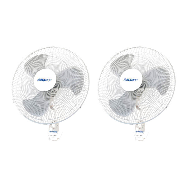 Hurricane 27.6'' Oscillating Wall Mounted Fan Fan | Wayfair