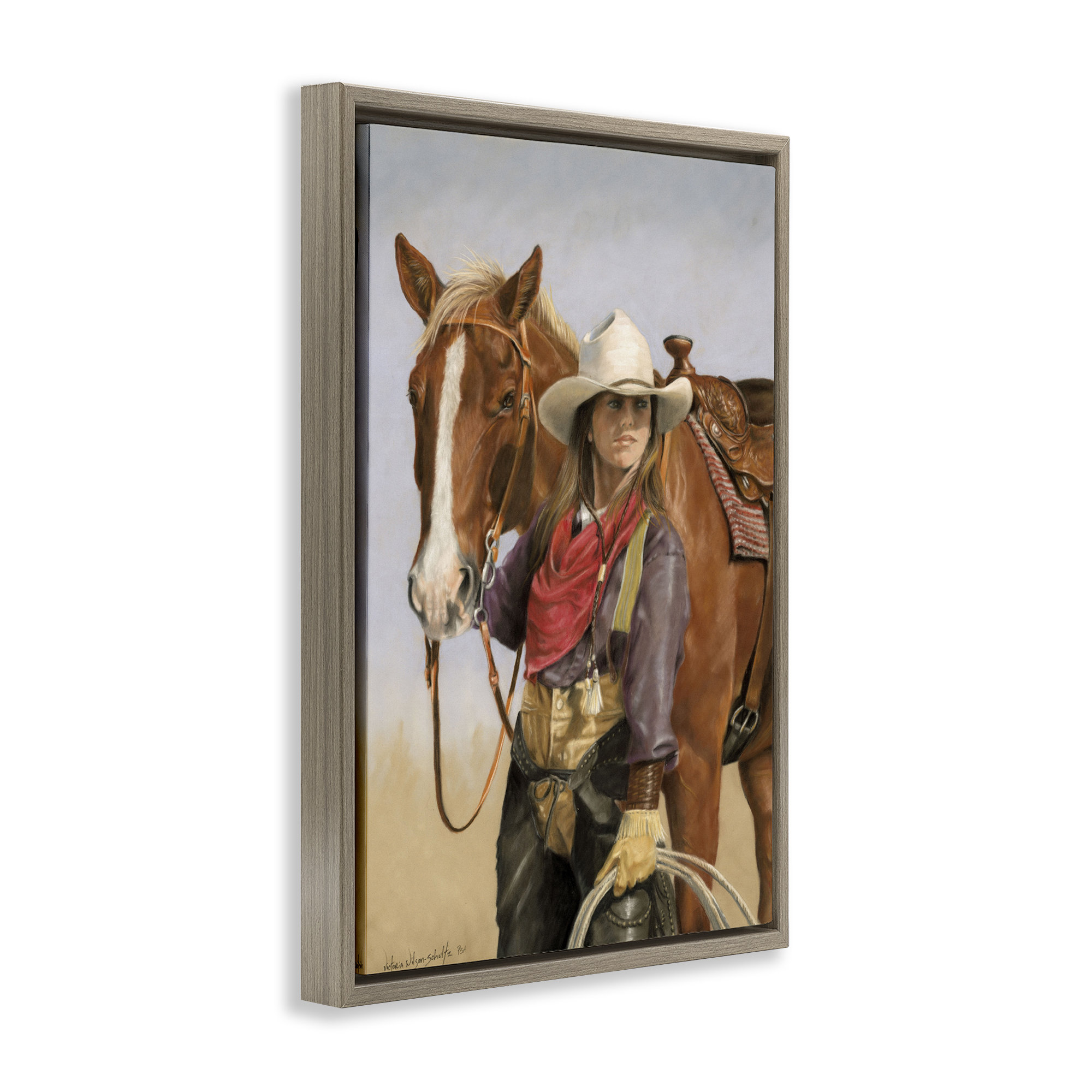 Union Rustic Powerful Female Cowgirl Framed Floater Canvas by Victoria ...