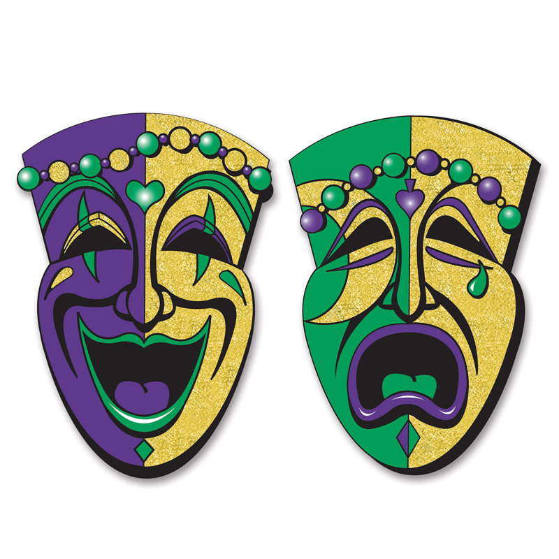 Lark Manor™ Jumbo Gltrd Comedy&Tragedy Face Cutouts | Wayfair