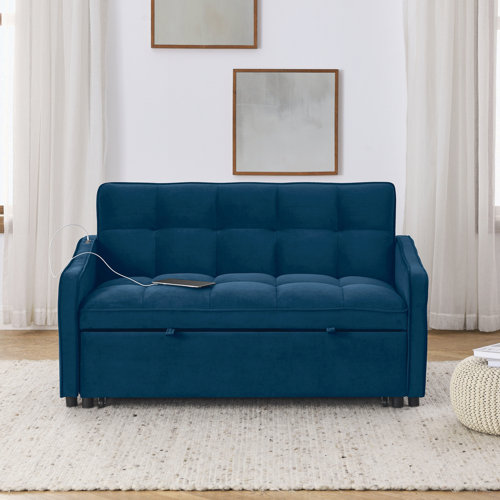 Blue Sofa Beds You'll Love | Wayfair