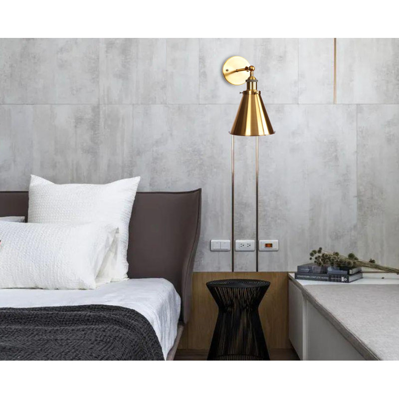 Everly Quinn Crampton 1 - Light Gold Swing Arm & Reviews | Wayfair