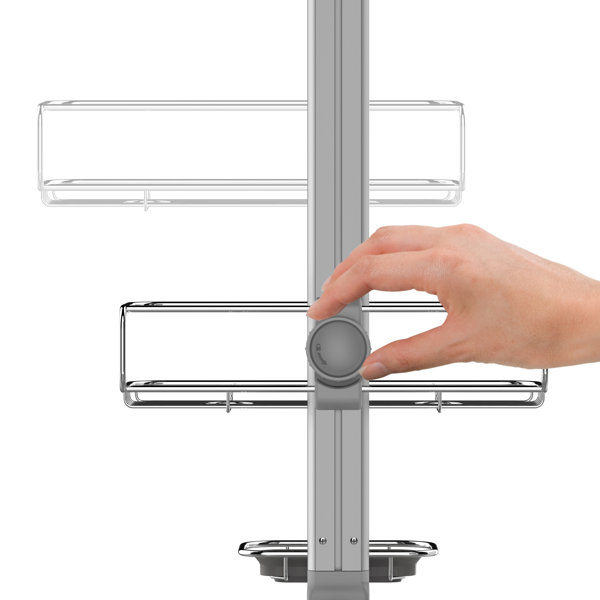 Simplehuman Adjustable Shower Caddy, Stainless Steel and Anodized ...