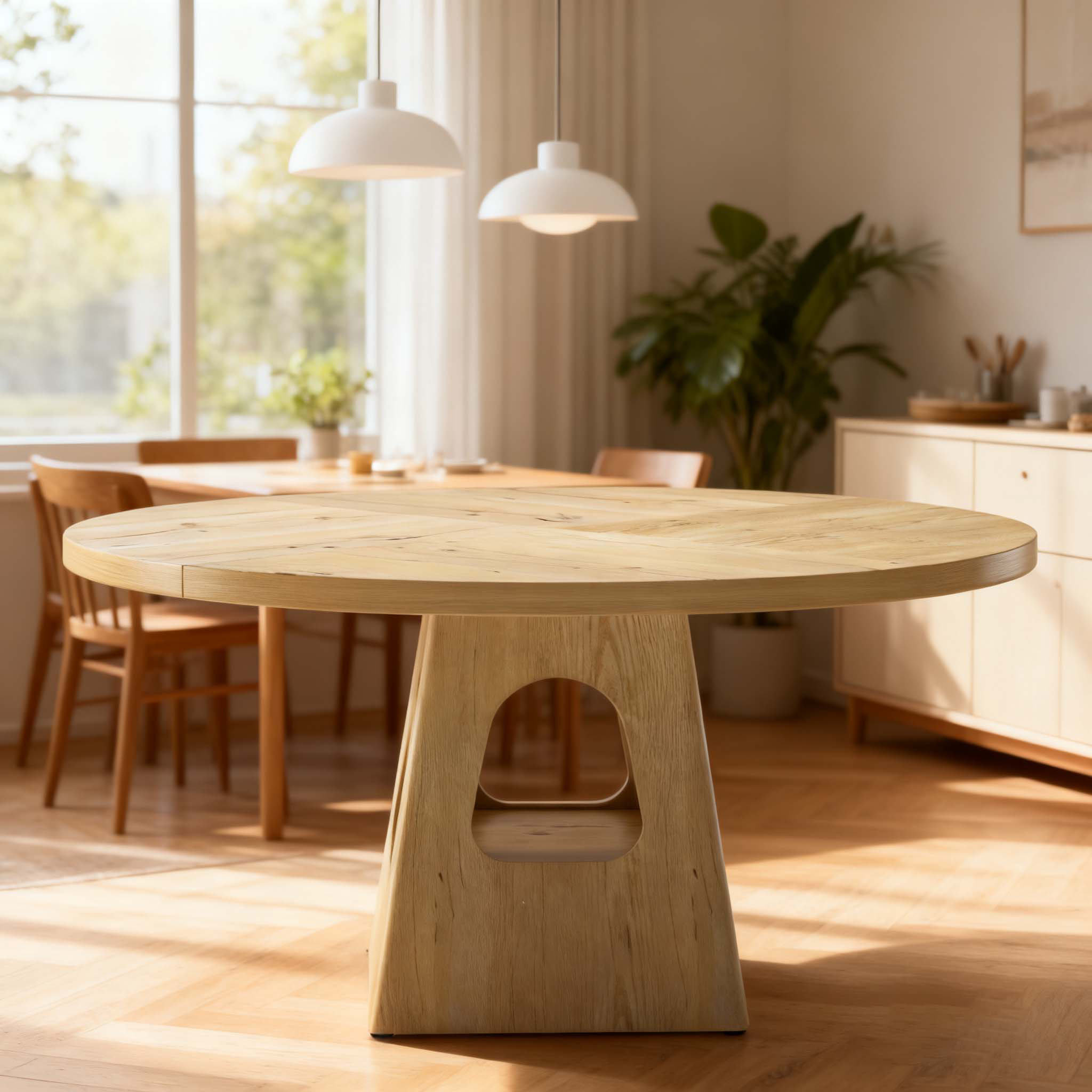 George Oliver Round Dining Table for 4-6,47 Inch Round Dinner Table ...