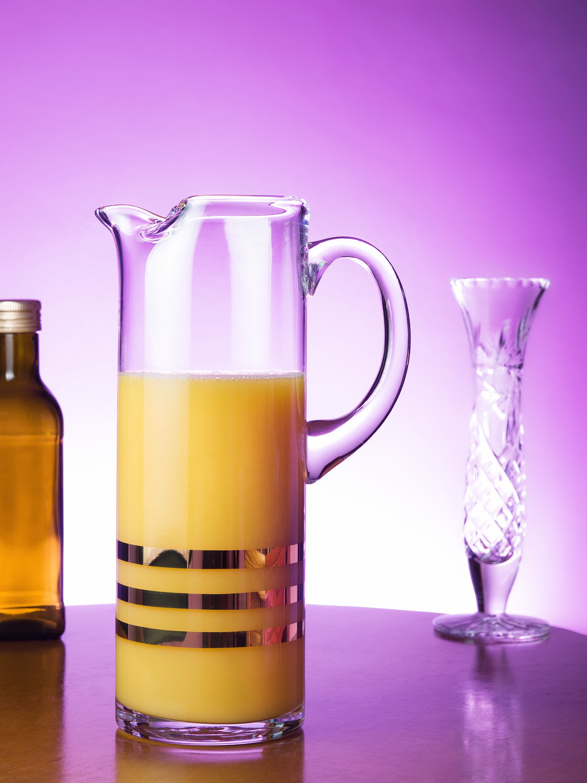 Everly Quinn Glass Pitcher With Handle Straight Sided, Handmade , With ...