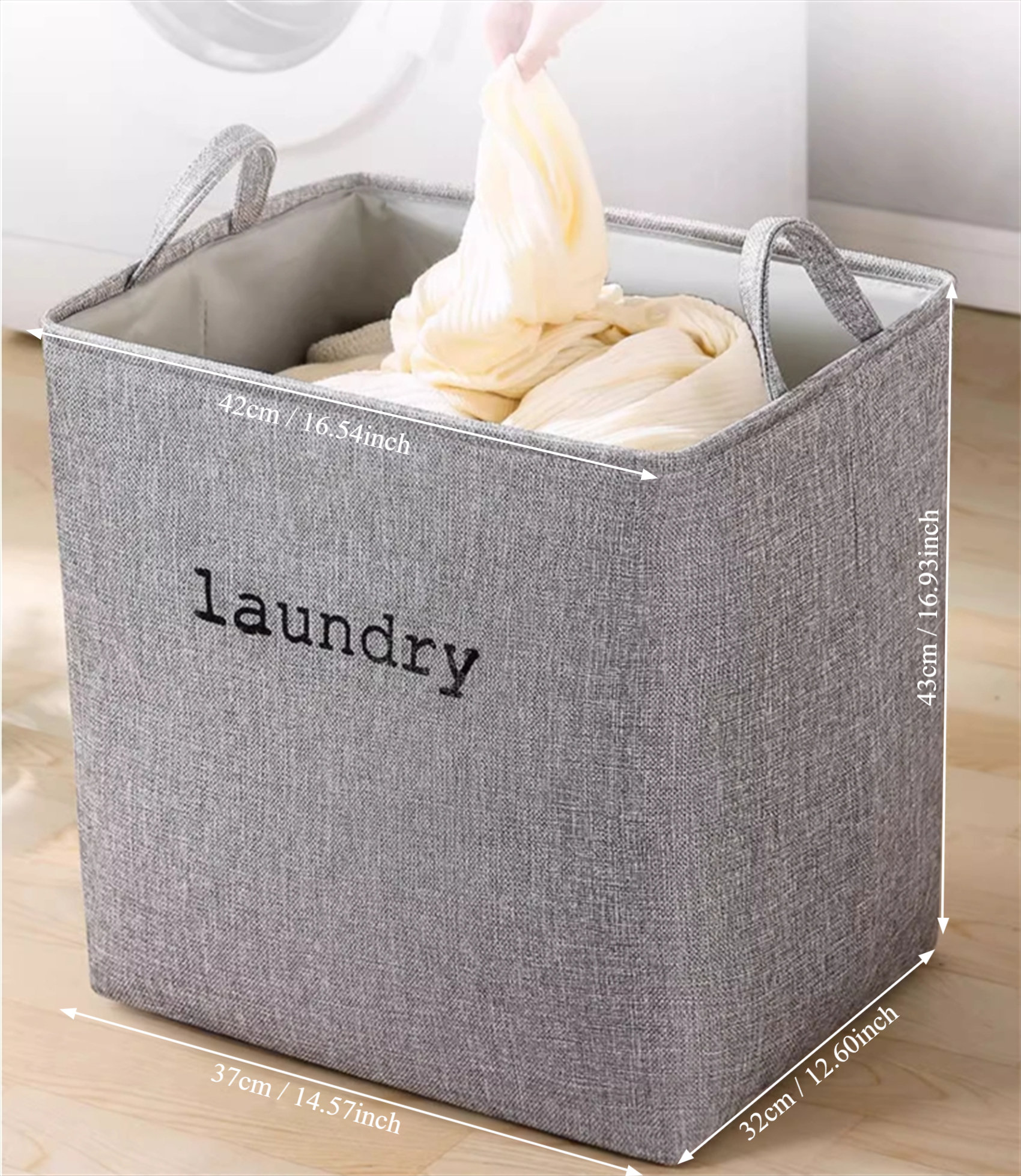 Meta Tarmor Fabric Laundry Hamper with Handles | Wayfair
