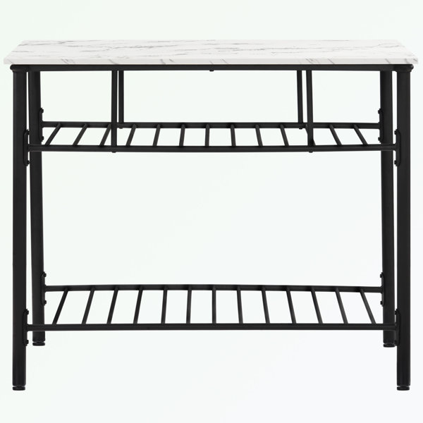 Latitude Run® Culligan Metal Prep Table,Kitchen Kitchen Island with ...