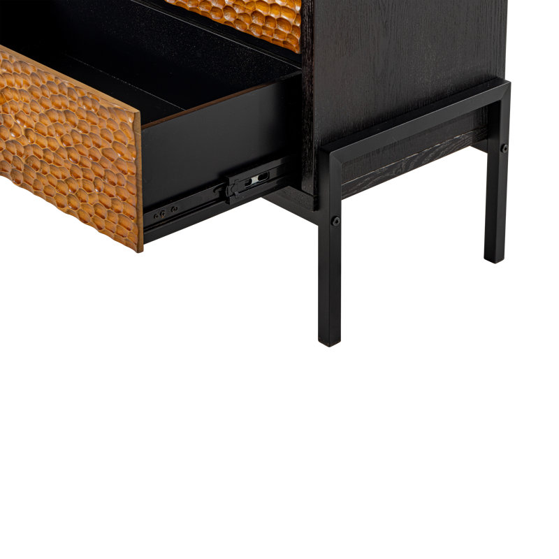 Bay Isle Home™ Andrue Modern Farmhouse Steel 3 - Drawer Accent Chest ...