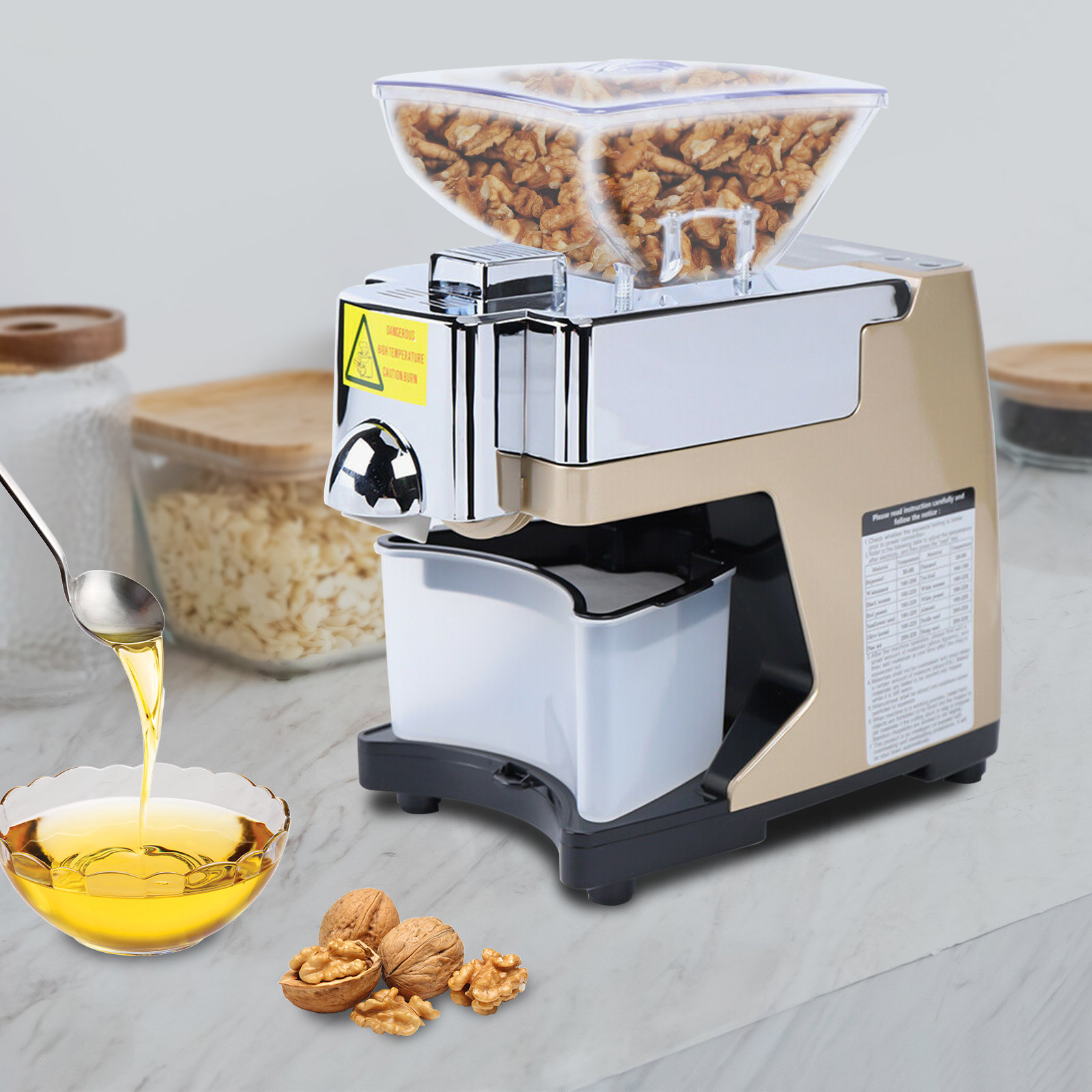 SUNYOU Commercial Oil Press Machine- Automatic Olives Oil Extraction ...