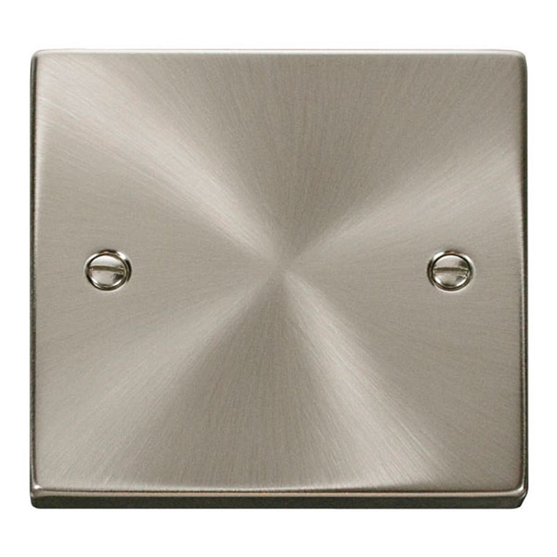 Metro Lane Satin / Brushed Chrome 1 Gang Blank Plate | Wayfair.co.uk
