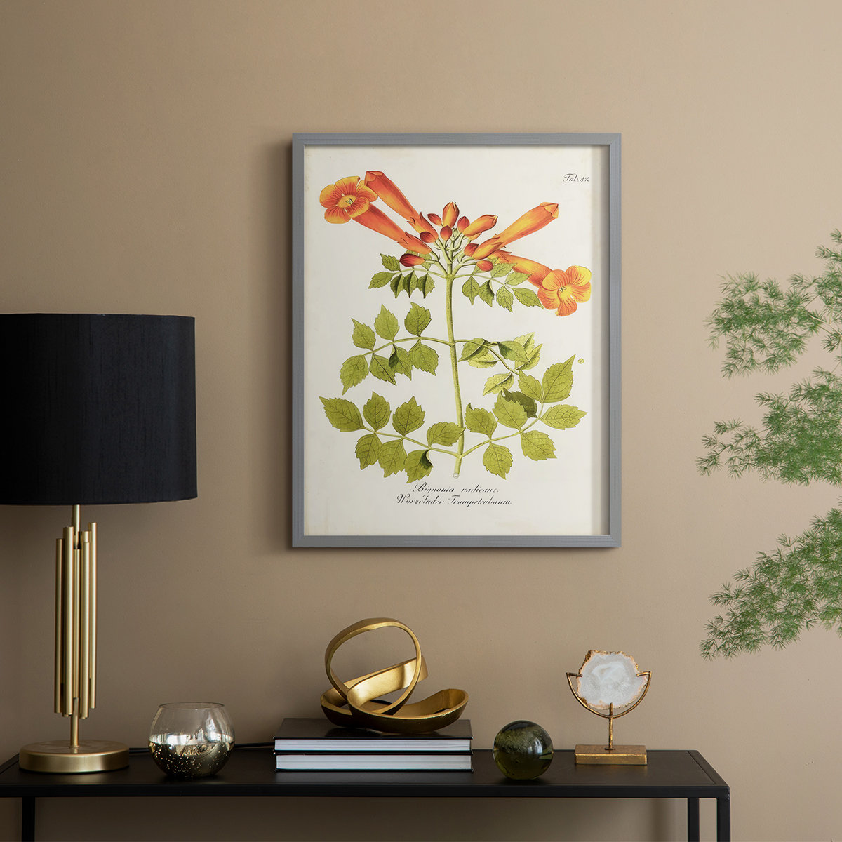 Lark Manor™ Tropical Trumpet Flowers III Framed Print - Solid Wood ...