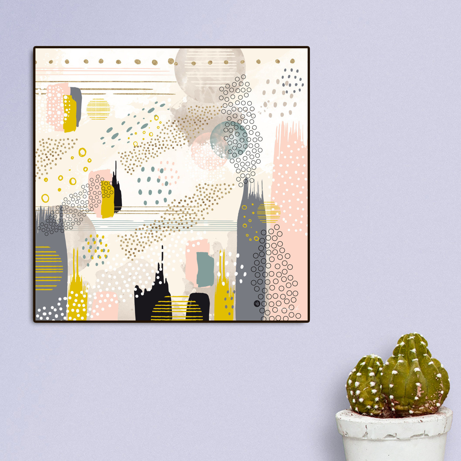 Curioos 'Abstract City' - Picture Frame Graphic Art Print on Paper ...