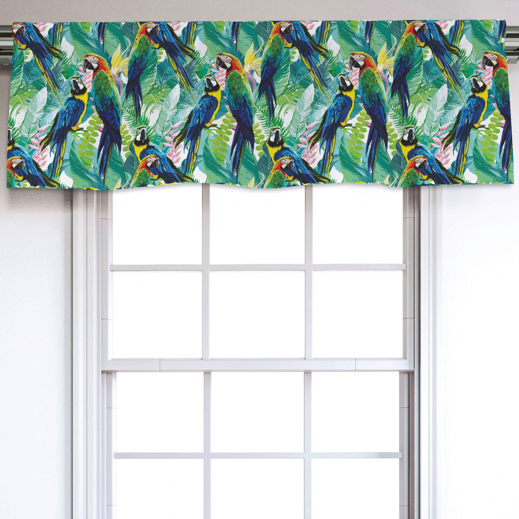 East Urban Home Birds 54" Window Valance | Wayfair