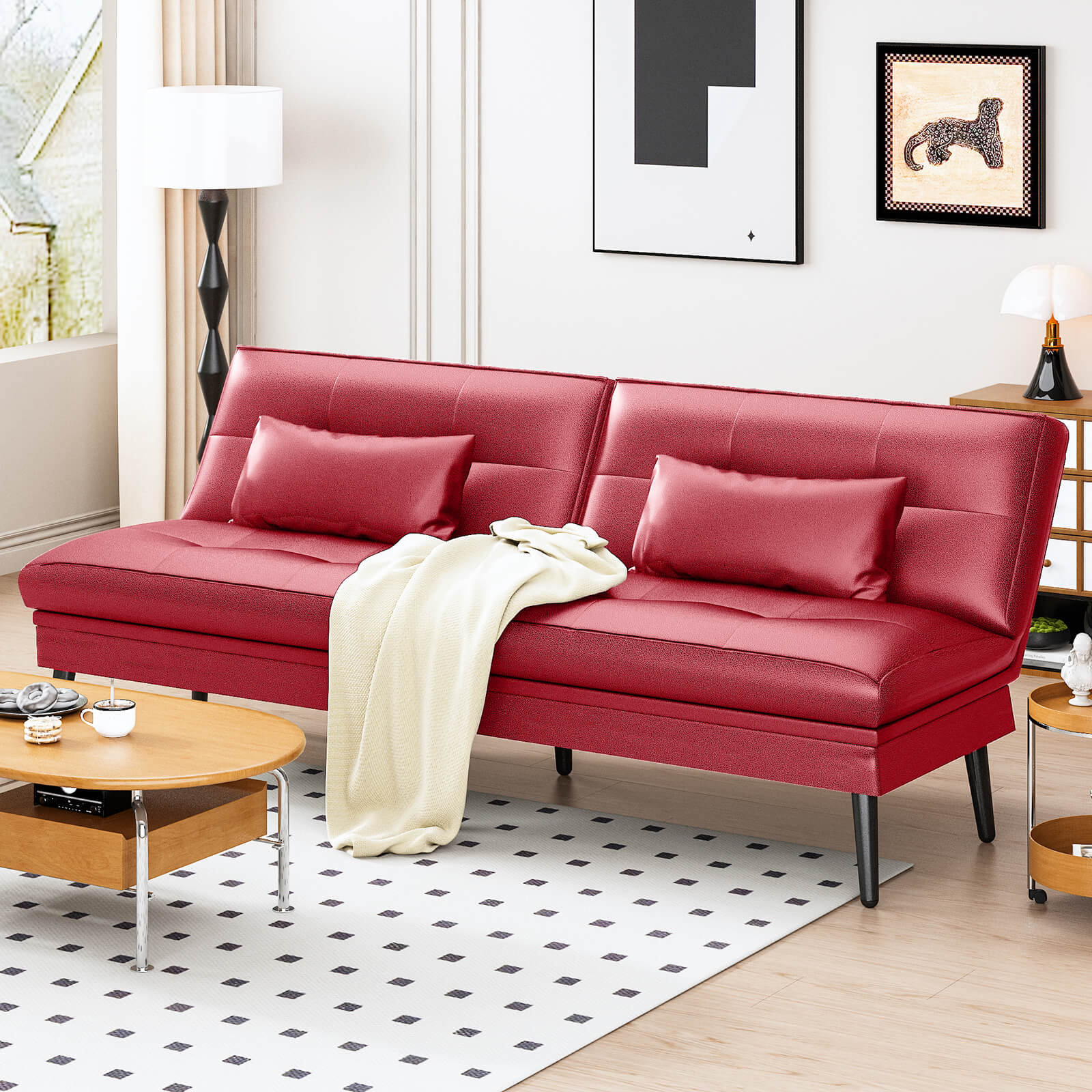 George Oliver Convertible Futon Sofa Bed, 69? Futon Sofa Bed, Multi ...