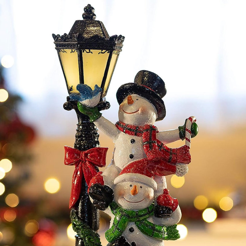Astoria Grand Light-Up Snowman Christmas Figurines: LED and Fiber Optic ...