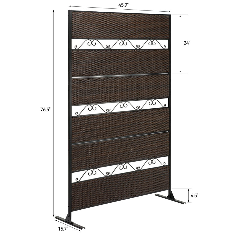 babevy 4 ft. H x 6 ft. W Rattan Fence Panel | Wayfair
