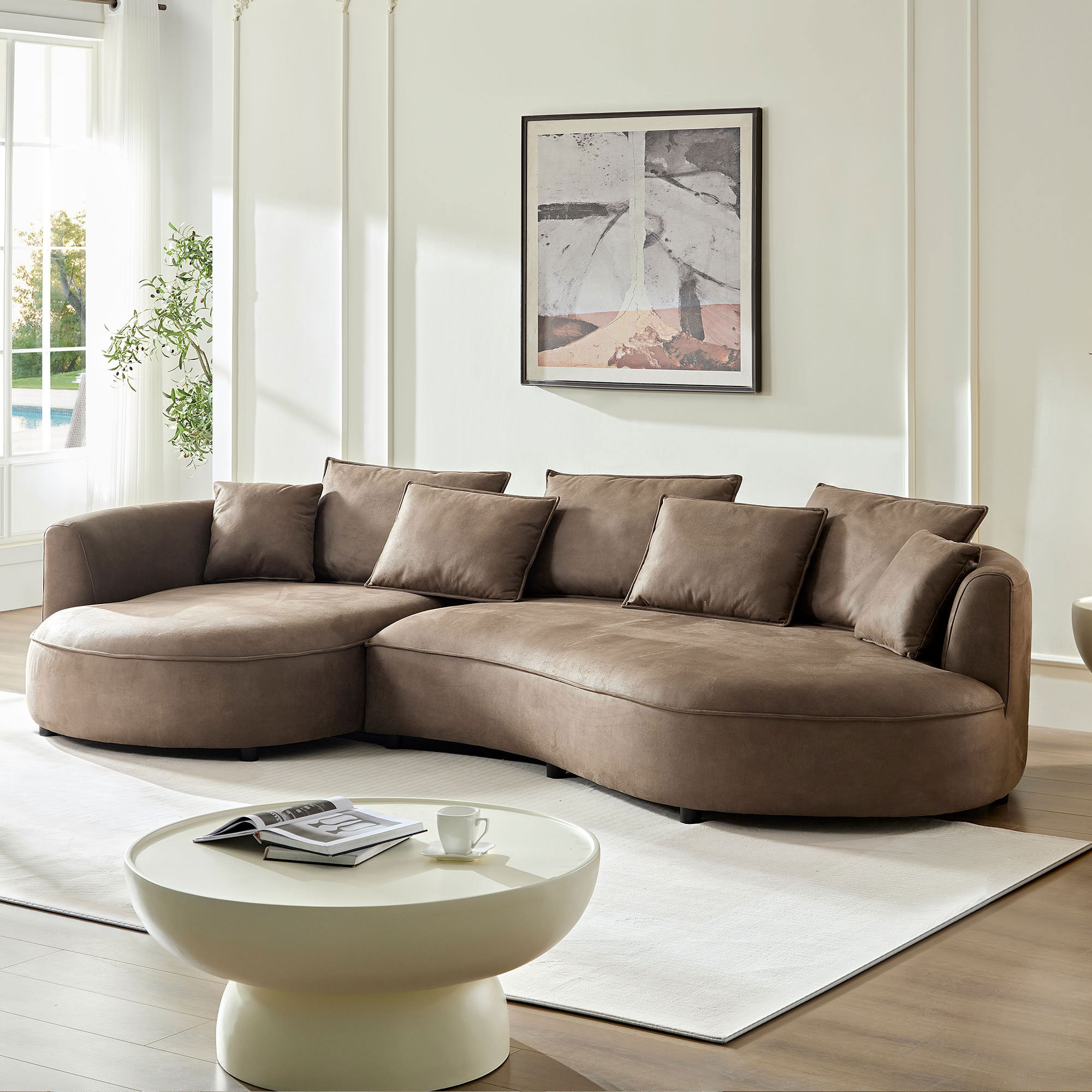 Brayden Studio Curved Sectional Sofa - Wayfair Canada