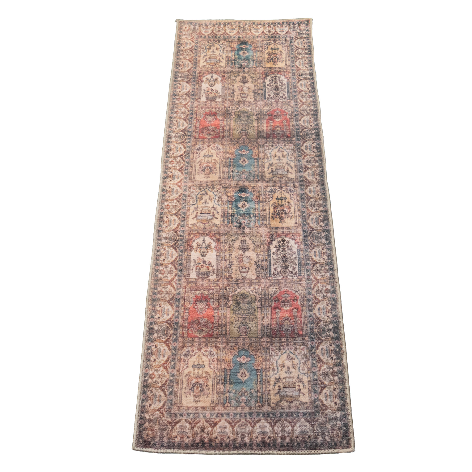 Charlton Home Machine Washable Printed Runner Rug Slip Resistant Latex ...