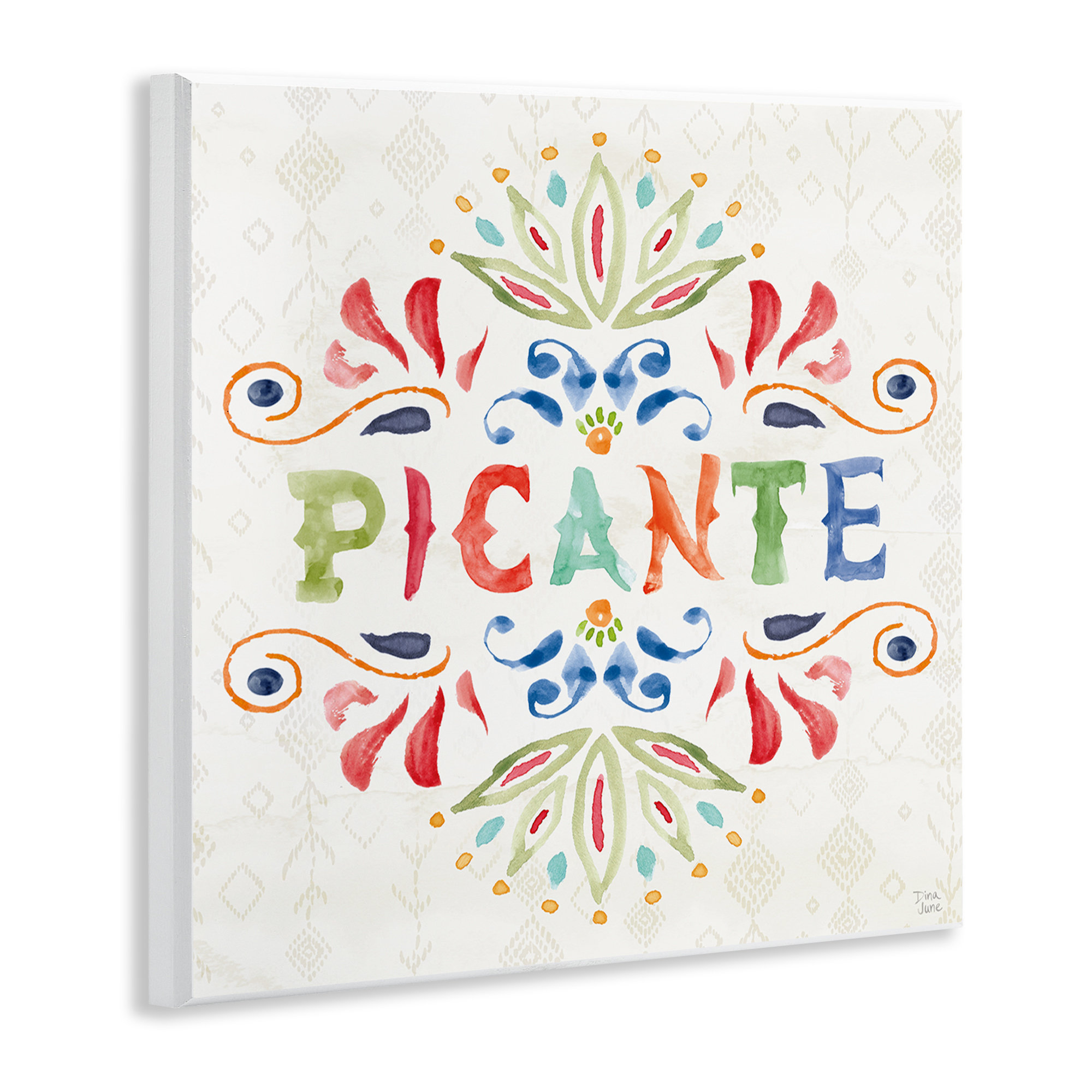 Dakota Fields Picante with Pattern Wall Plaque Spanish Art, by Dina ...
