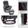 Red Barrel Studio® Faux Leather Recliner Chair with Massage and Ottoman ...
