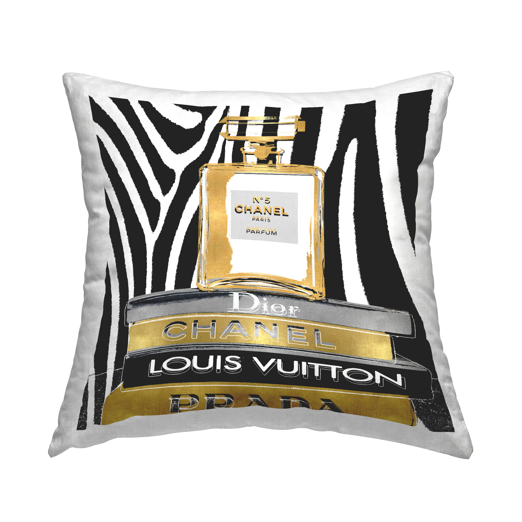 Stupell Industries Glam Fragrance Fashion Book Stack Black Zebra Print ...