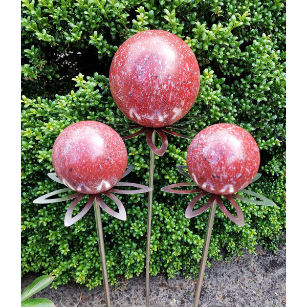 Dakota Fields Annelotte 3 Piece Gazing Ball Set | Wayfair.co.uk