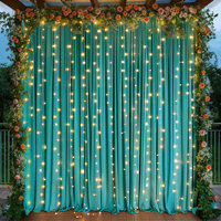 Hokku Designs 2 Panels Backdrop Curtain for Wedding Parties Wrinkle ...