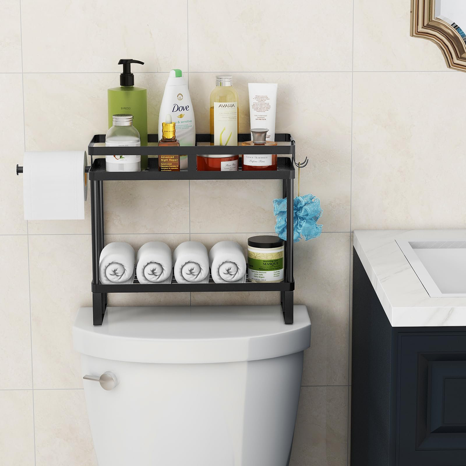 17 Stories Over Toilet Storage Shelf, Bathroom Shelves Over Toilet With ...