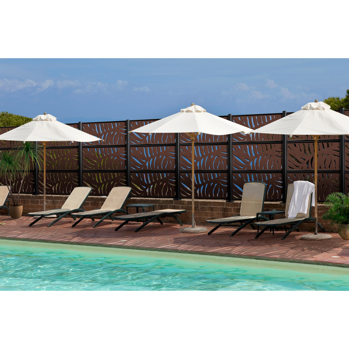 OUTDECO 75 In. Above Ground Galvanized Steel Fence Post With Welded ...