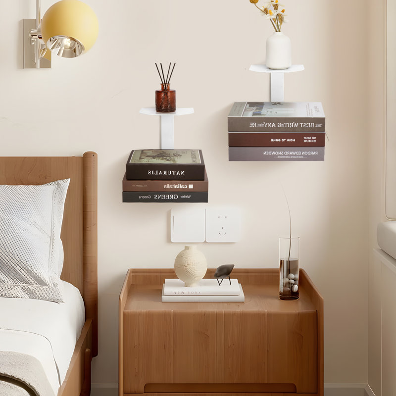 Ebern Designs Waldean Invisible Floating Bookshelf, Wall Mounted ...
