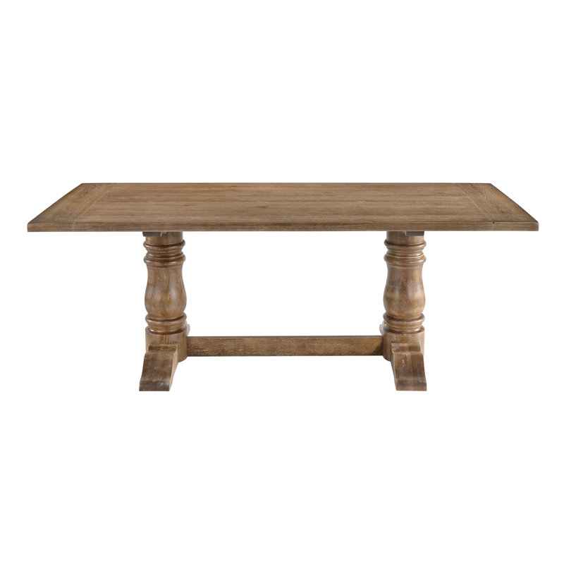 Plethoria Niehoff Weathered Oak Rectangular Dining Table | Wayfair