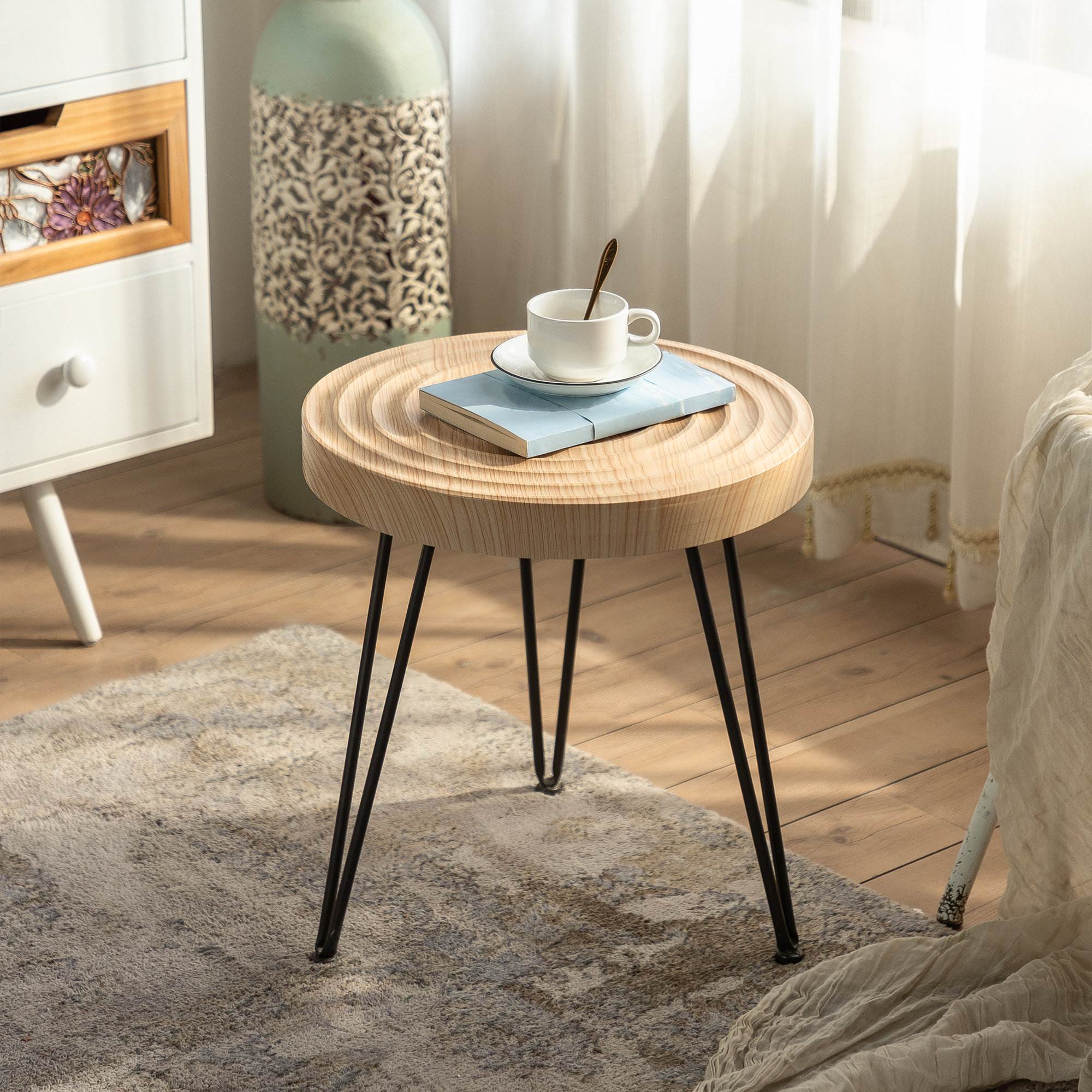 Wade Logan® Bradlay Solid Wood Tray Top End Table | Wayfair