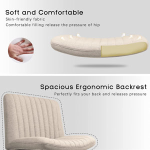 Wade Logan® Beaussicot Polyester Desk Chair no Wheels & Reviews | Wayfair