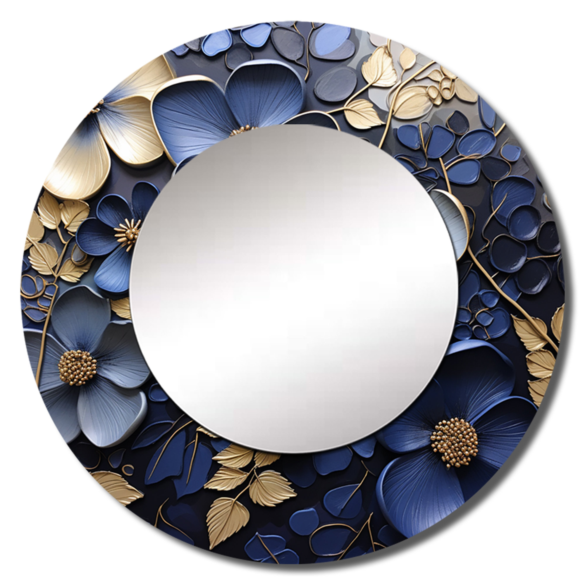 East Urban Home Senon Adorned blue and gold violet beauty - Violets ...