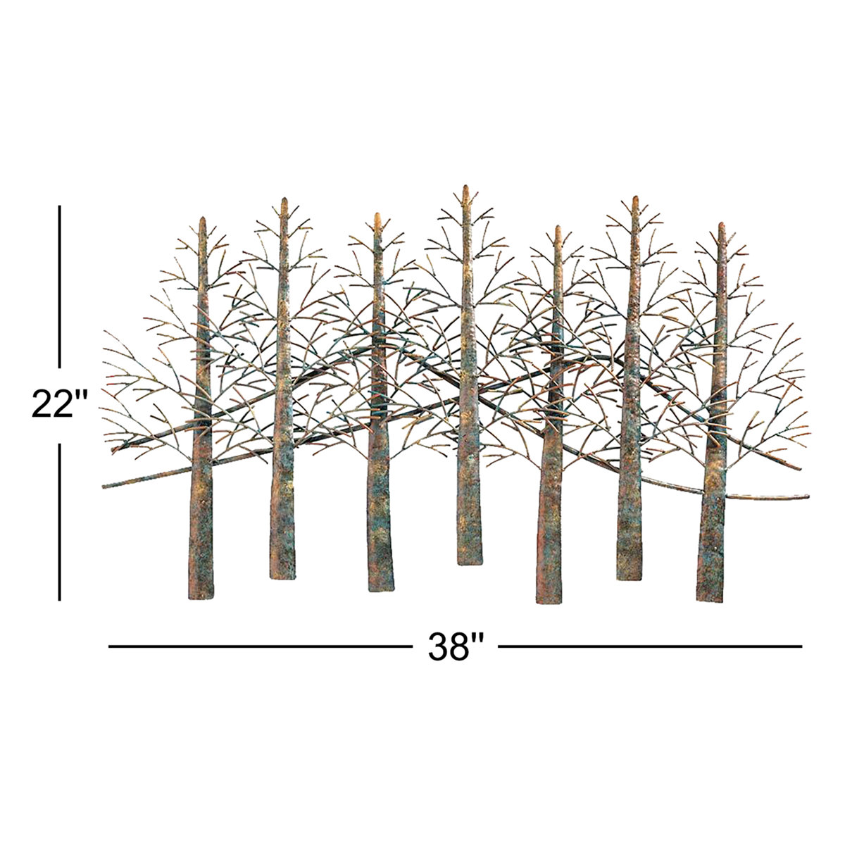 Wind & Weather Trees and Mountains Handmade Metal Indoor and Outdoor ...