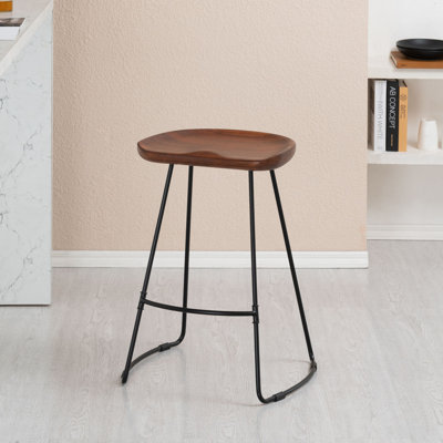Ebern Designs Alberts Solid Wood Counter Bar Stool & Reviews | Wayfair