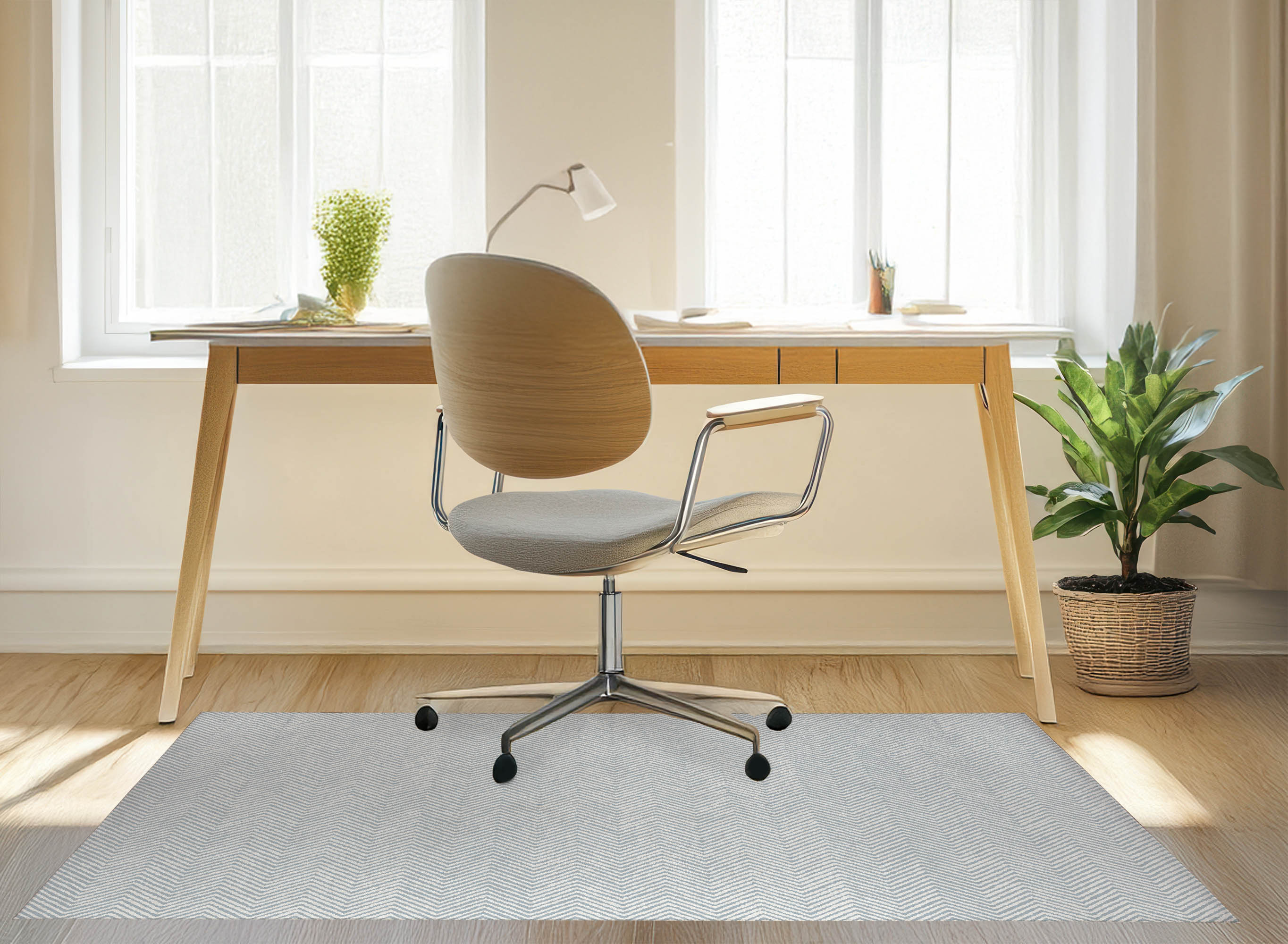 Christopher's Corner Chevron Groove Office Mat | Wayfair