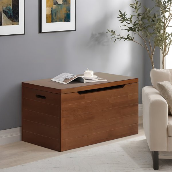 Alcott Hill® Heavy-duty Solid Hardwood Blanket Chest Storage Trunk ...