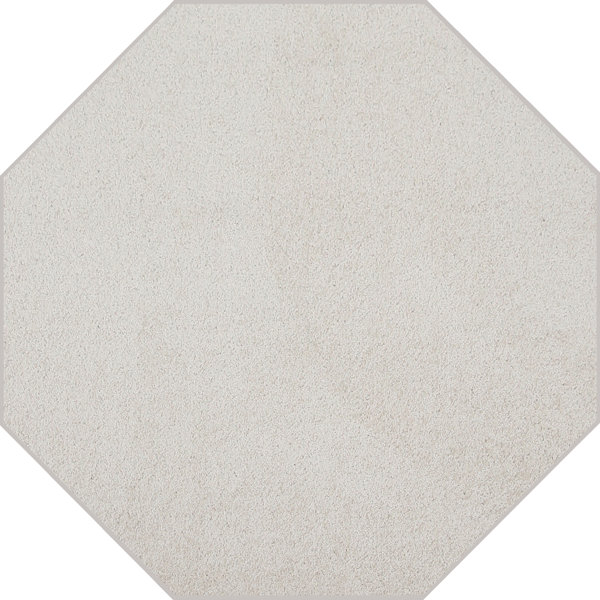 Ebern Designs Solid Color Octagon Shape Area Rugs Off White Octagon ...