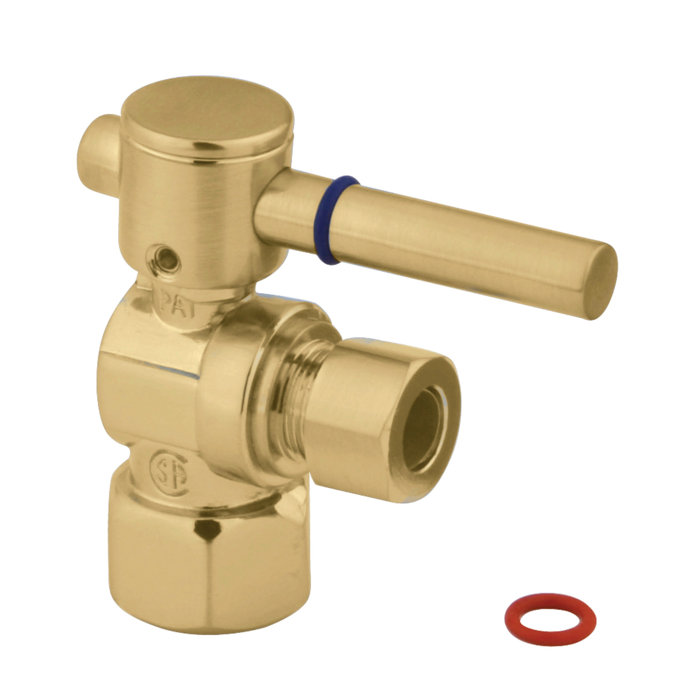 Kingston Brass Concord 1/2-Inch FIP x 3/8-Inch OD Comp Quarter-Turn ...