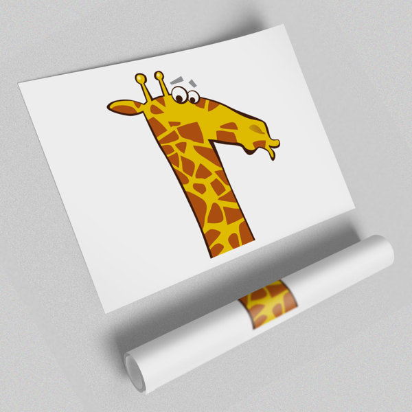 East Urban Home Funny Confused Zebra Children - Unframed Graphic Art ...