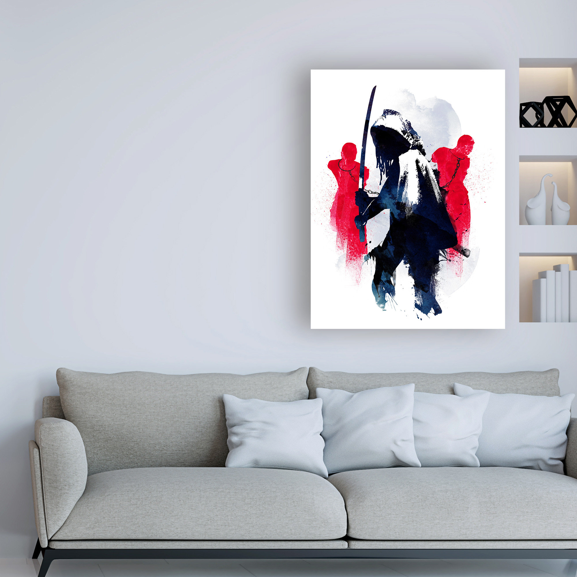 Ebern Designs 'Sword Weilder' by Robert Farka - Painting Print on ...
