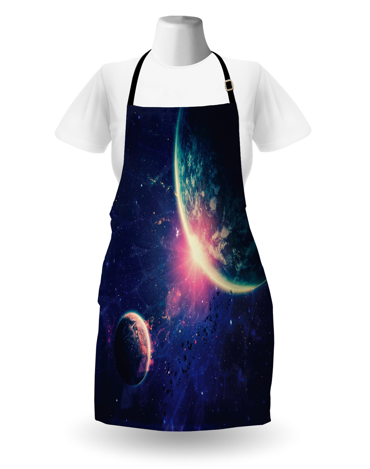 East Urban Home Galaxy Apron Unisex, Outer Space Mars Planets, Adult ...