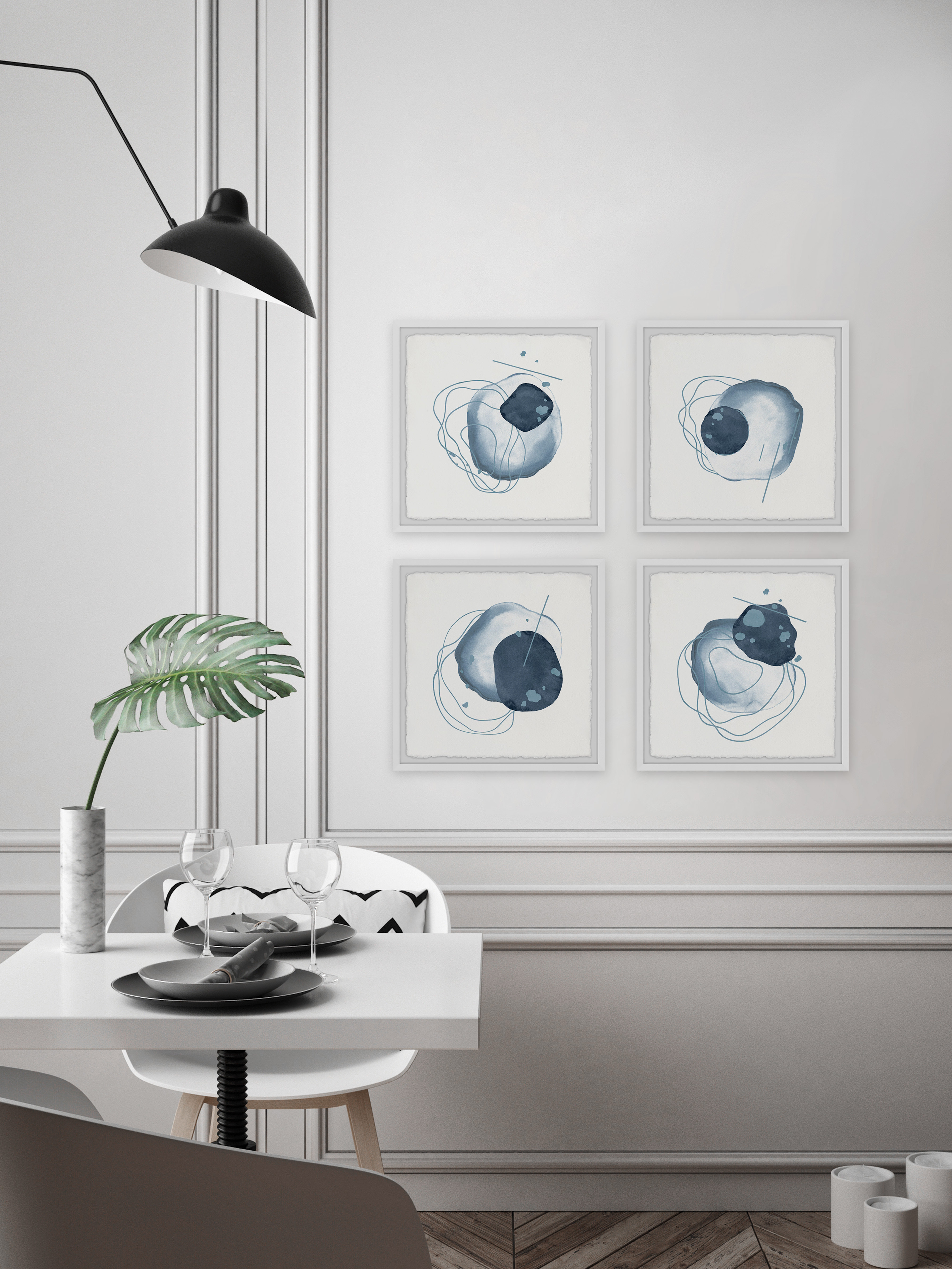 Wrought Studio™ Bottom Border Quadriptych | Wayfair