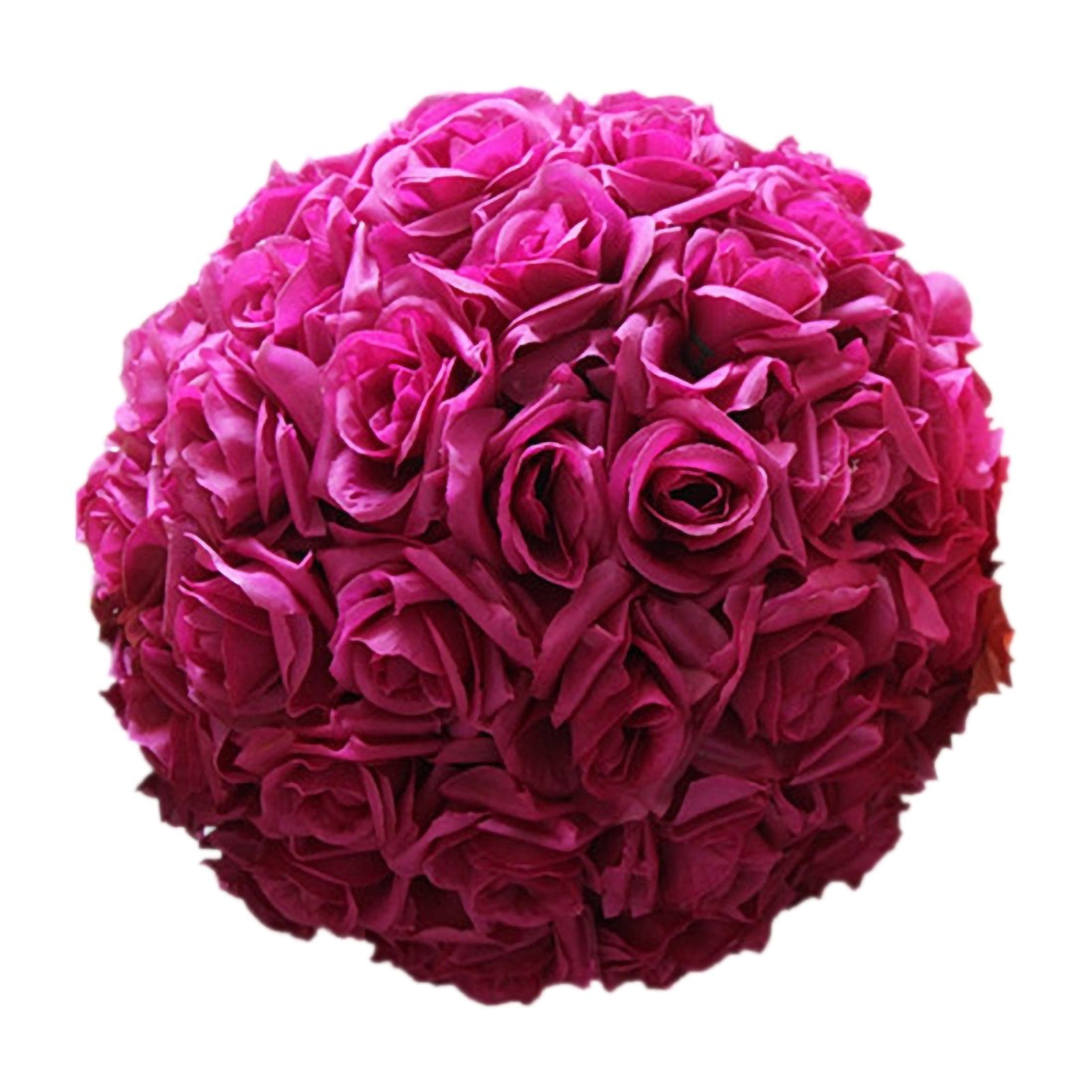 Fleur De Lis Living Faux Roses Ball Plastic Blossoms Ball Artificial ...