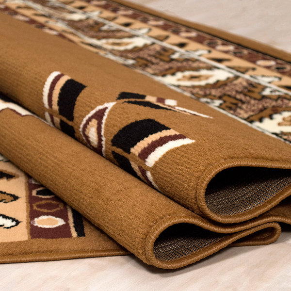 Millwood Pines Farryn Brown Rug & Reviews | Wayfair