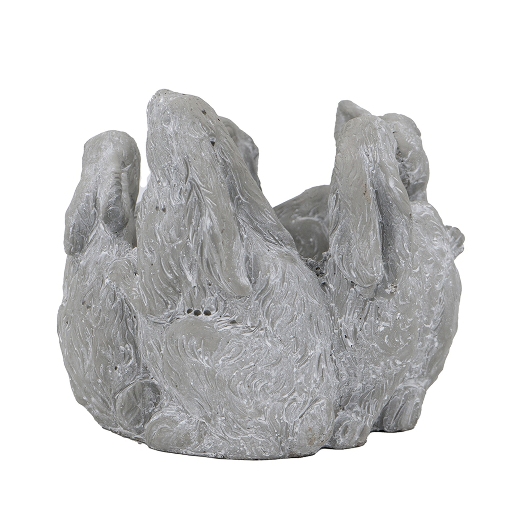 Ophelia & Co. 10x8x6.5" 5 Bunny Cement Planter | Wayfair