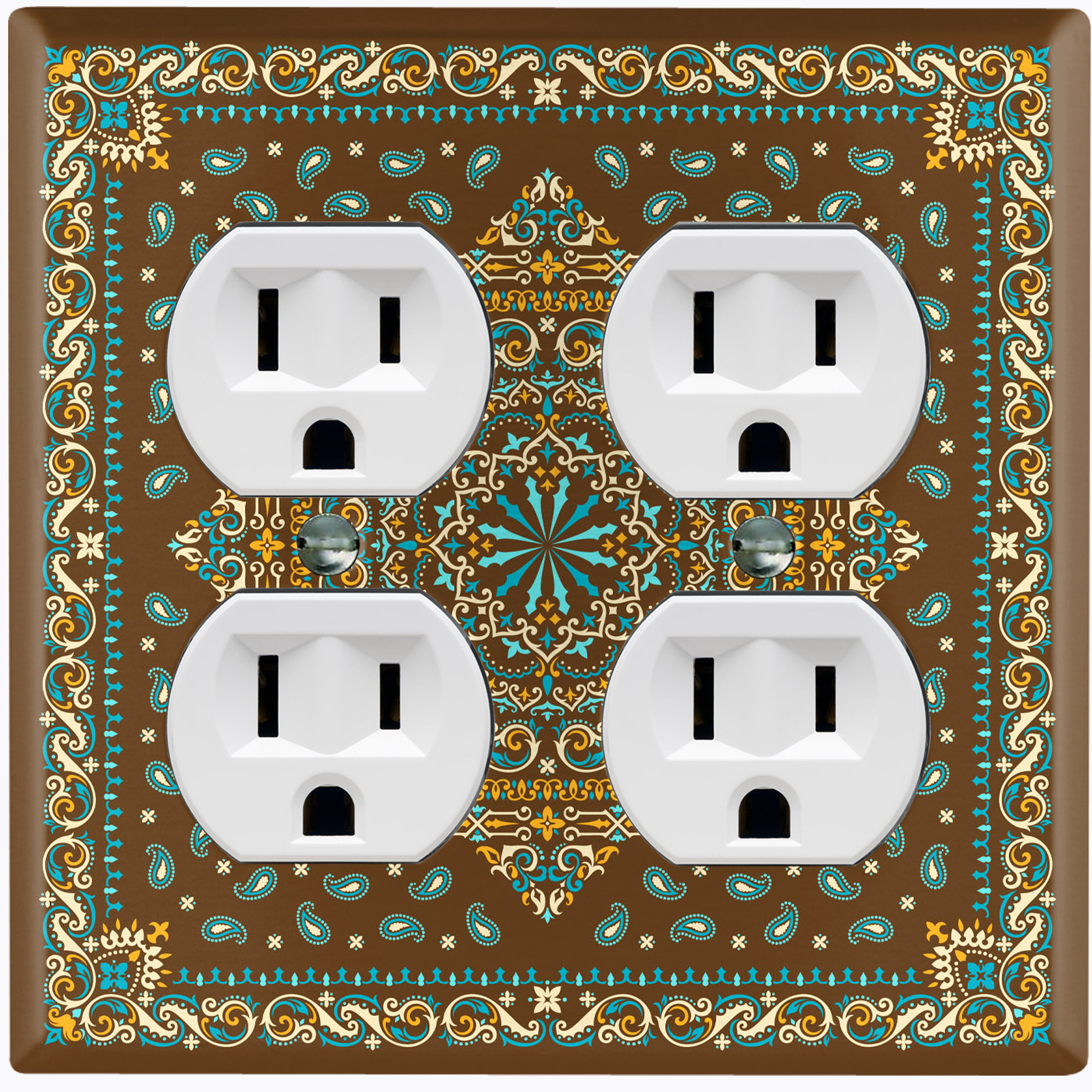 WorldAcc 2-Gang Duplex Outlet Wall Plate | Wayfair
