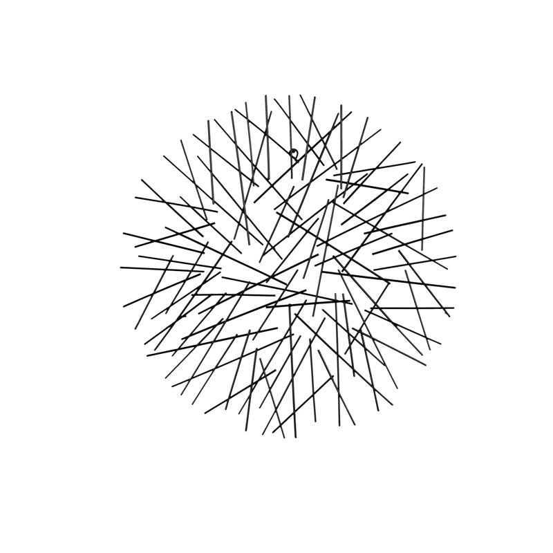 Wrought Studio™ Metal Overlapping Stick Abstract Black Wall Decor | Wayfair